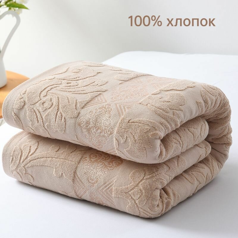 Покрывало - простыня махровое 100% хлопок, 1.5-спальный 180х220