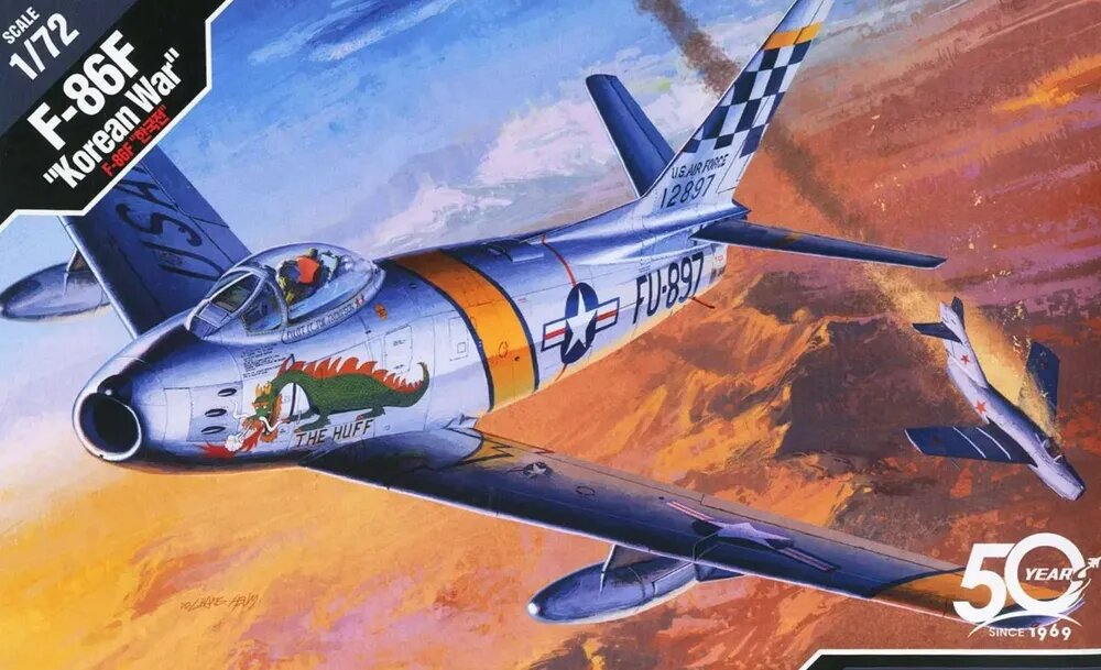 Academy 12546 1/72 F-86F Sabre Корейская война сборная модель самолета
