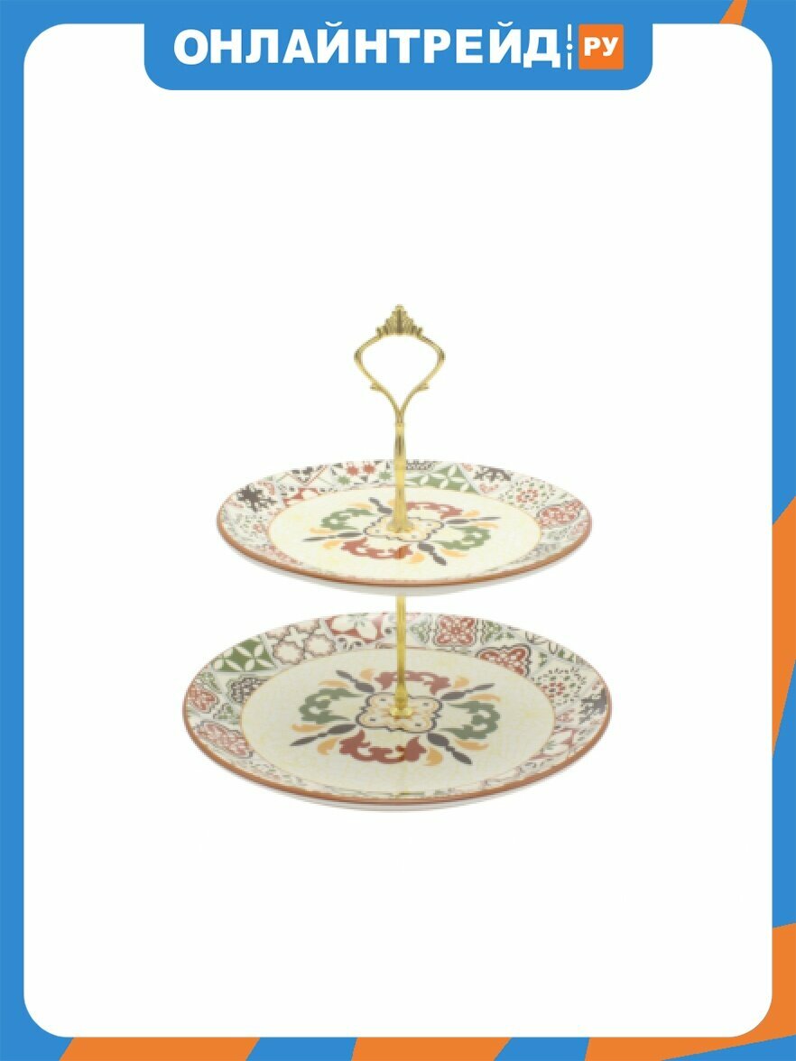 Этажерка сервировочная Prima Collection Касабланка 2-х ярусная, доломит (PC711C2)