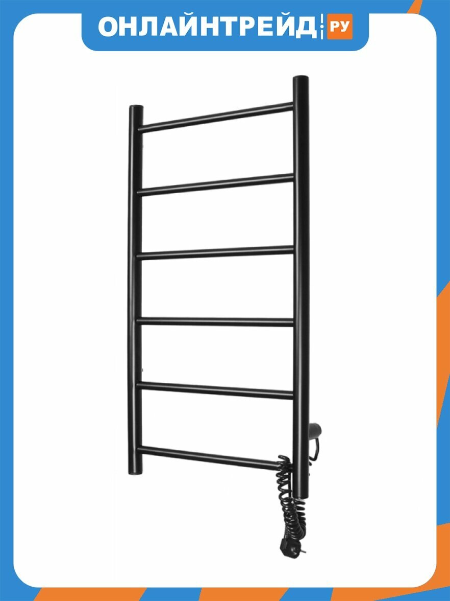 Полотенцесушитель электрический Domoterm Аврора черный DMT 109-6 40х80 ЧРН EK R