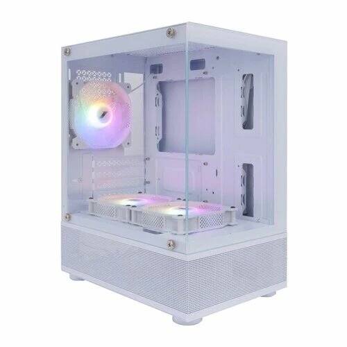 Компьютерный корпус 1STPLAYER MIKU Mi2A ARGB (Mi2-A-WH-2FC7R-W-1FC7-W) белый - Mini Tower, Micro ATX, USB 3.2 Gen 1 Type A