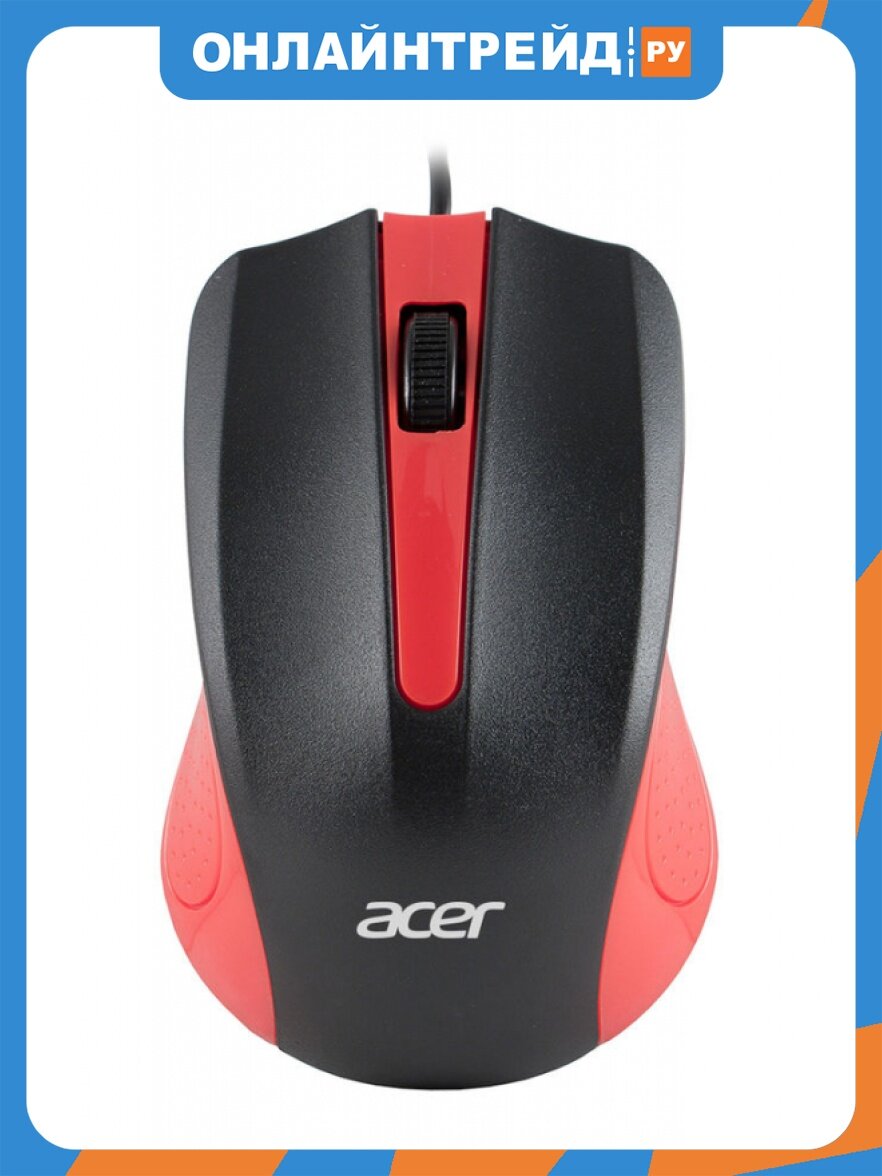 Мышь Acer OMW012 оптическая USB черный/красный (1369696)