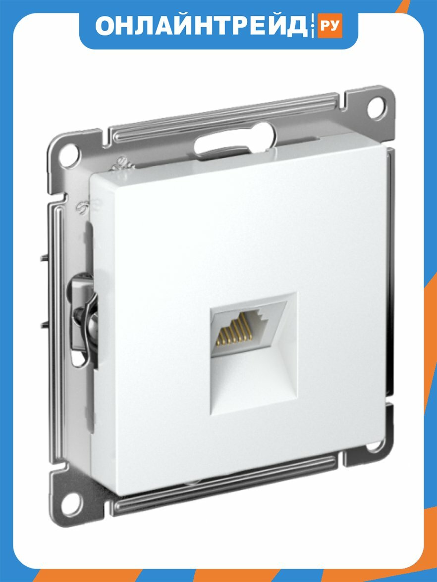 Розетка компьютерная Systeme Electric (schneider Electric) AtlasDesign RJ45 кат. 5Е механизм лотос, ATN001383