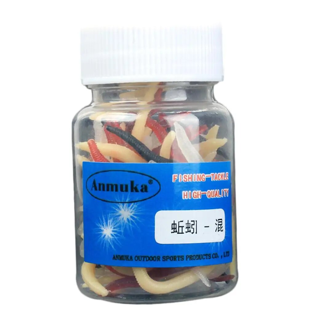 MagiDeal искусственный червь для рыбалки Multicolor