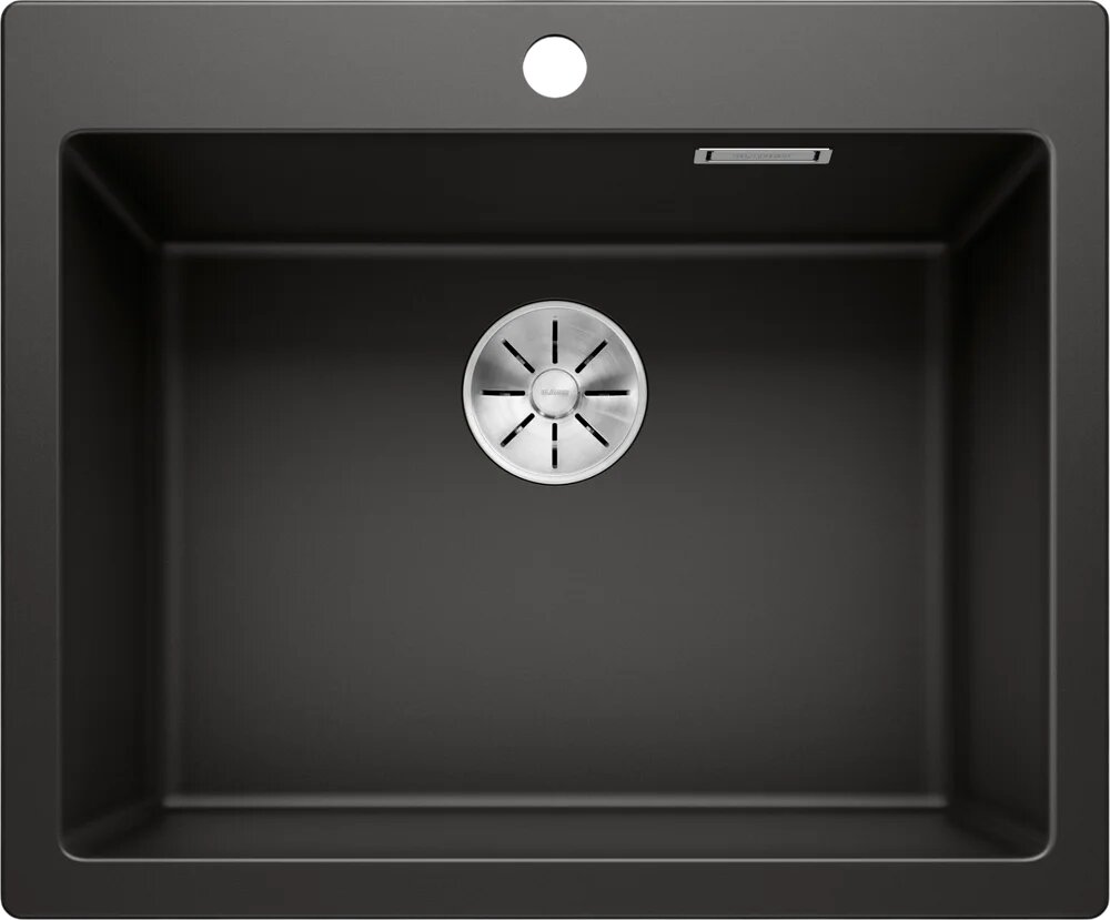 Мойка кухонная Blanco Pleon 6 61x51, прямоугольная, мойка для кухни, черная, под столешницу, матовая