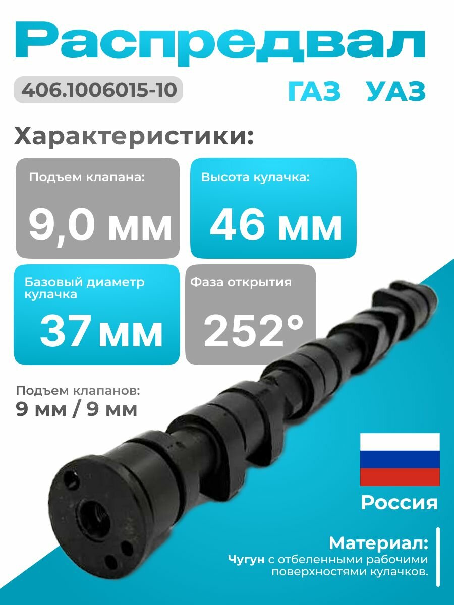 Распредвал ГАЗ, УАЗ — фото 1