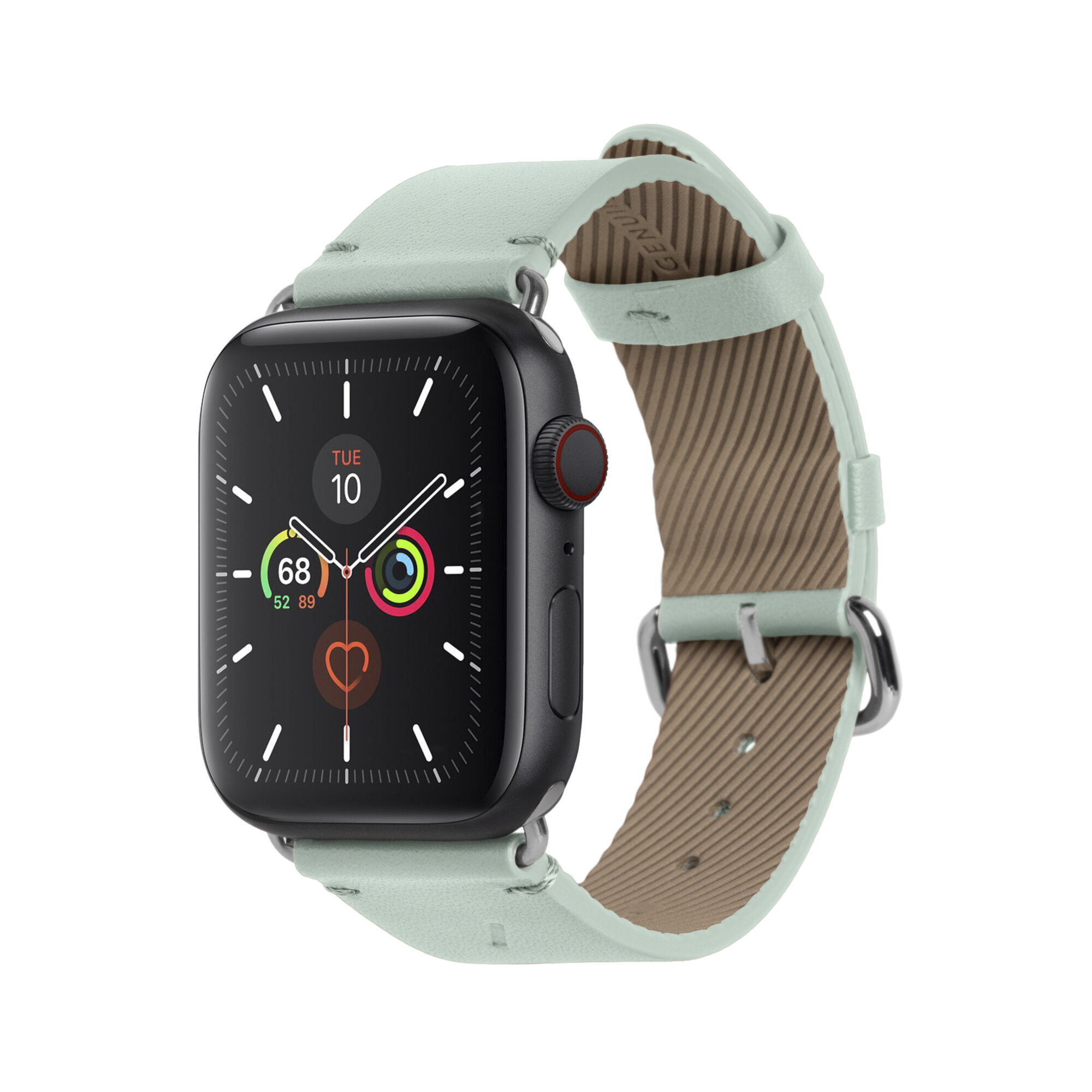 Ремешок Native Union для часов Apple Watch 44мм кожаный, светло-зелёный