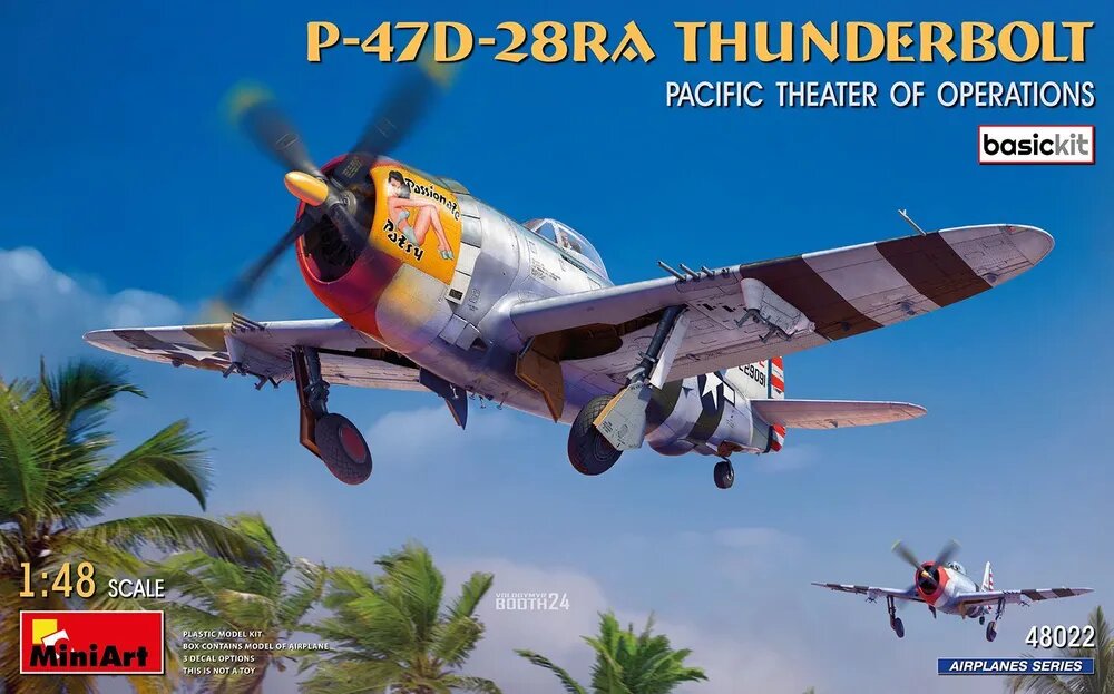 Miniart 48022 1/48 Самолёт P-47D-28RA Thunderbolt Pacific Theaters of Operations. BASIC KIT