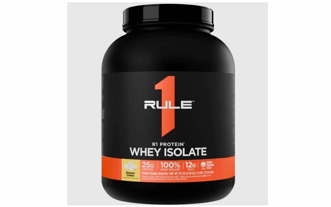 Rule One R1 PROTEIN Isolate, Изолят, 2.2 кг (Банановый крем)