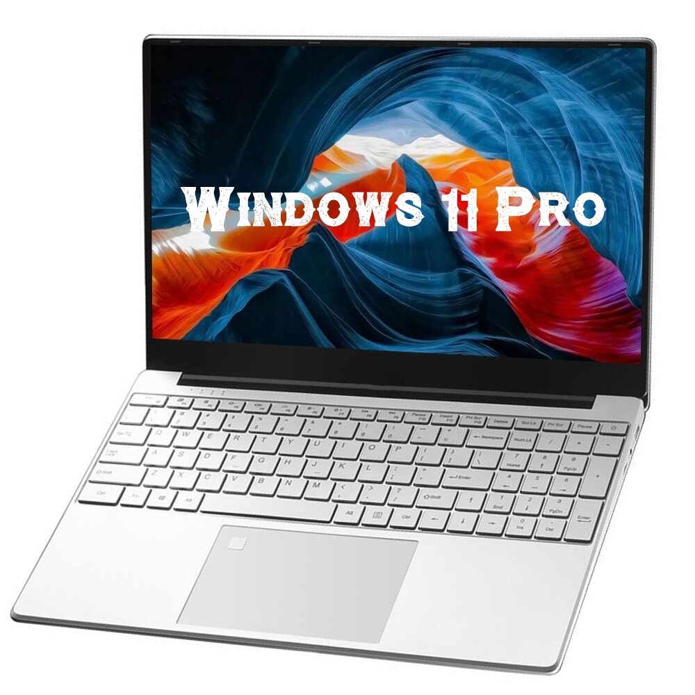 Ноутбук 15.6" Laptops Intel UHD Graphics N5095 DDR4 RAM 16 GB SSD 256 GB Windows 11 Pro RGB серебр Русская клавиатура