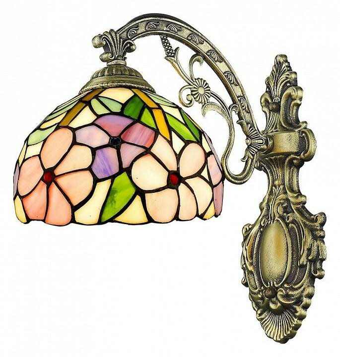 Бра Velante Tiffany 888-801-01 цвет плафона подвески Разноцветный, цвет арматуры Бронза