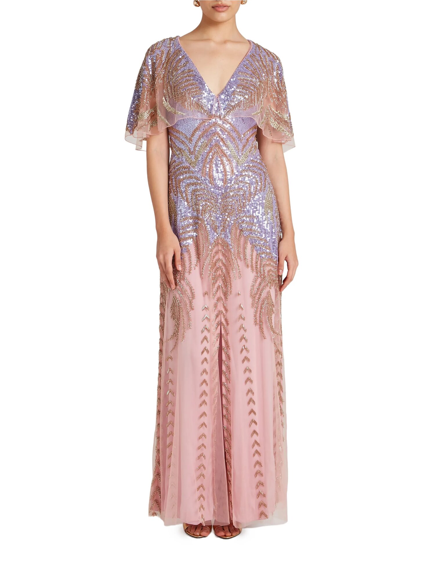 Платье Temperley London Solis, размер 6, коралловый/розовый — фото 1