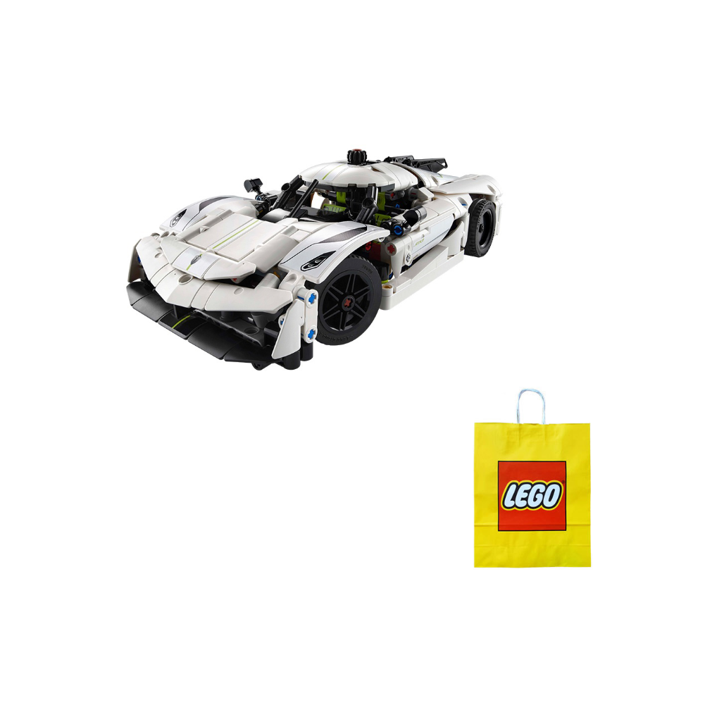 LEGO Technology Mechanical Set Koenigsegg Jesko Белый Гиперкар Конструктор 801 шт. 42184