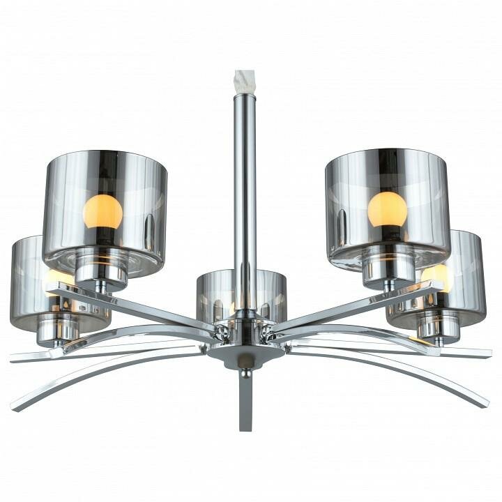 Люстра Omnilux Alassio OML-55803-05 цвет плафона подвески Серый, цвет арматуры Хром