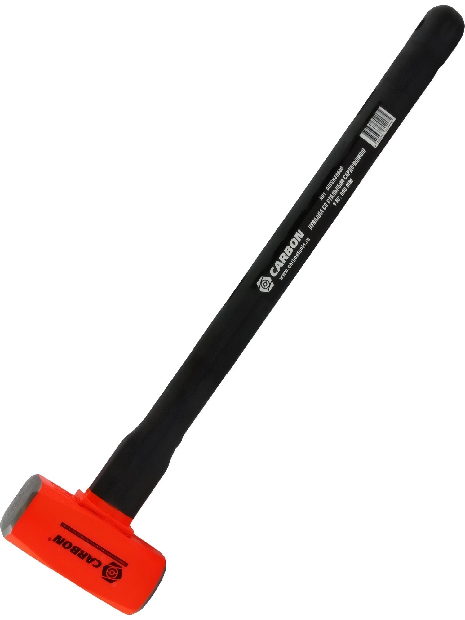 Кувалда с резиновой рукояткой и стальным сердечником, 3 кг Carbon CHISH30600
