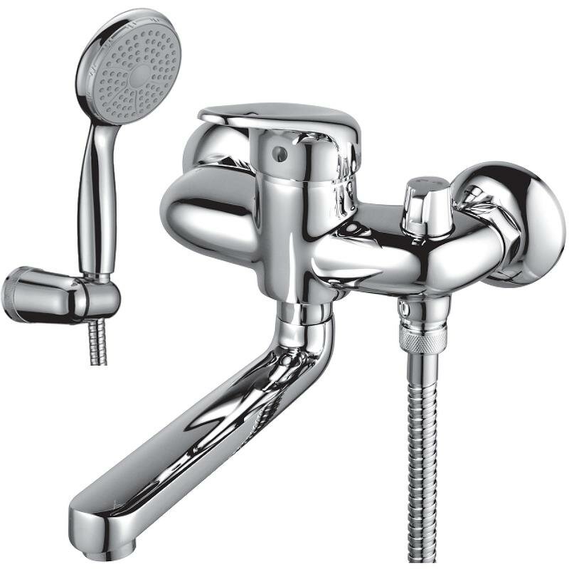 Смеситель для ванны Lemark Luna LM4114C хром, универсальный, рычажное управление, латунь