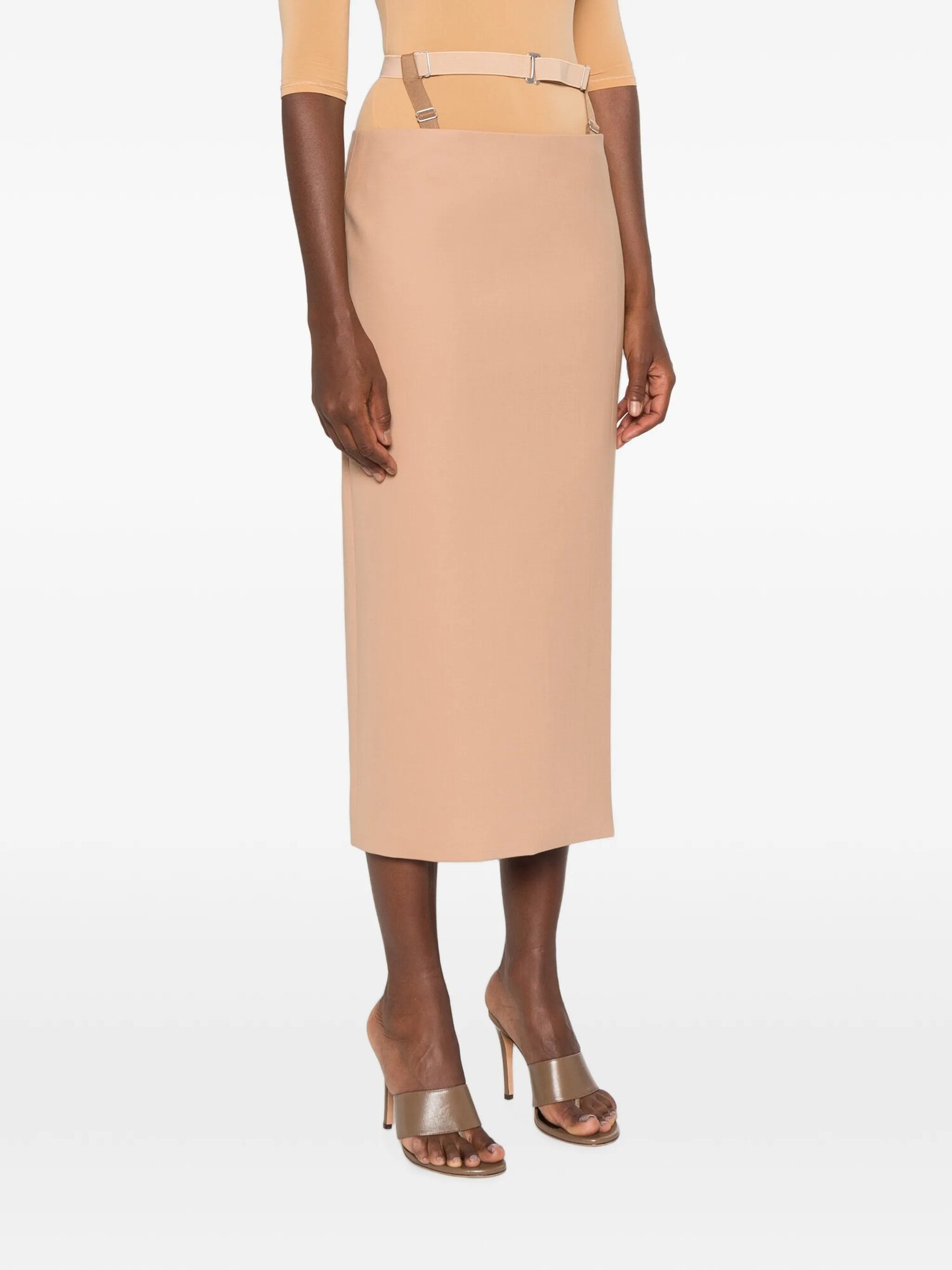 Юбка MUGLER Side-slit midi skirt, размер 40 — фото 1