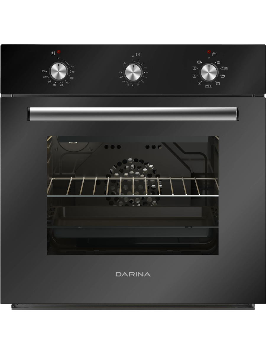 Духовой шкаф электрический Darina 1U BDE 111 707 At, 50л, 9 программ, антрацит/стекло черное