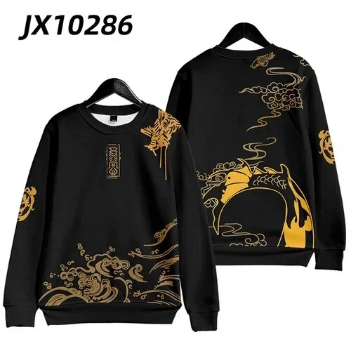 Черный худи с принтом Arknights, o-neck, XXS