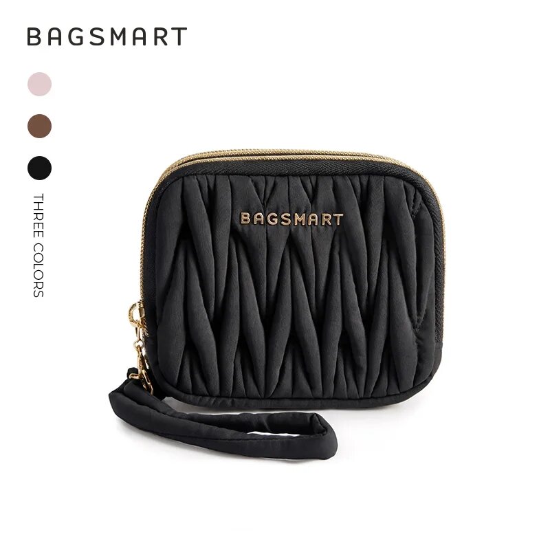 BAGSMART Мини-кошелек черный с ручкой