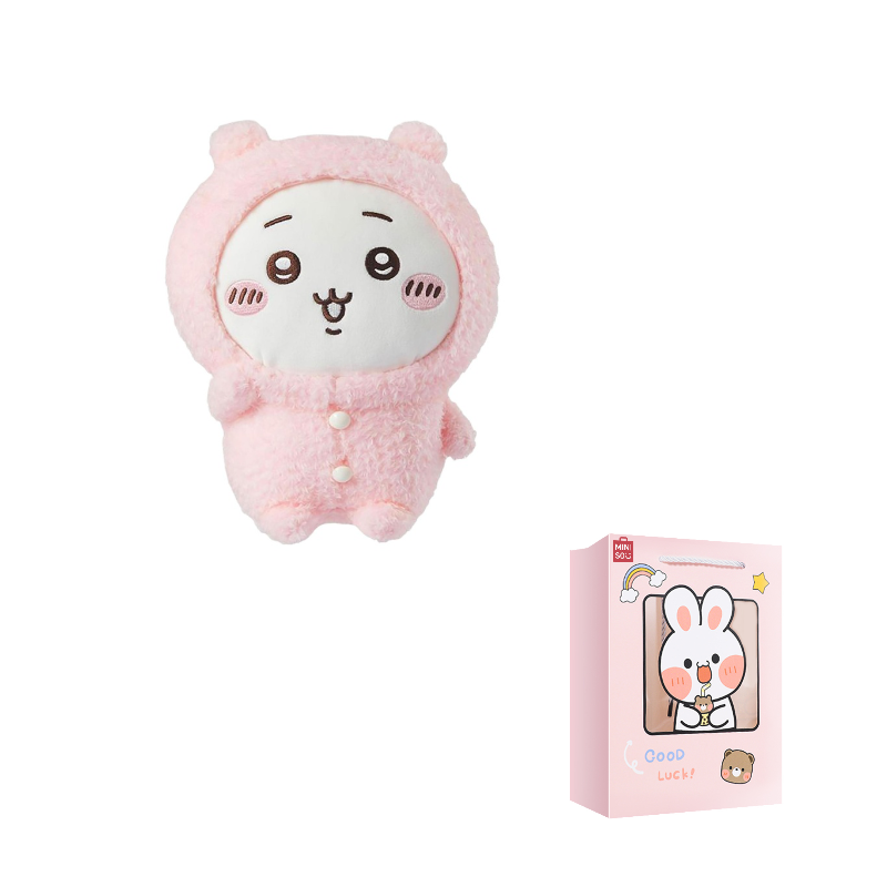 MINISO x Chiikawa Подарочная сумка унисекс Рождественская коллекция с оленем и елкой, Pajamas Sitting Posture Gigi