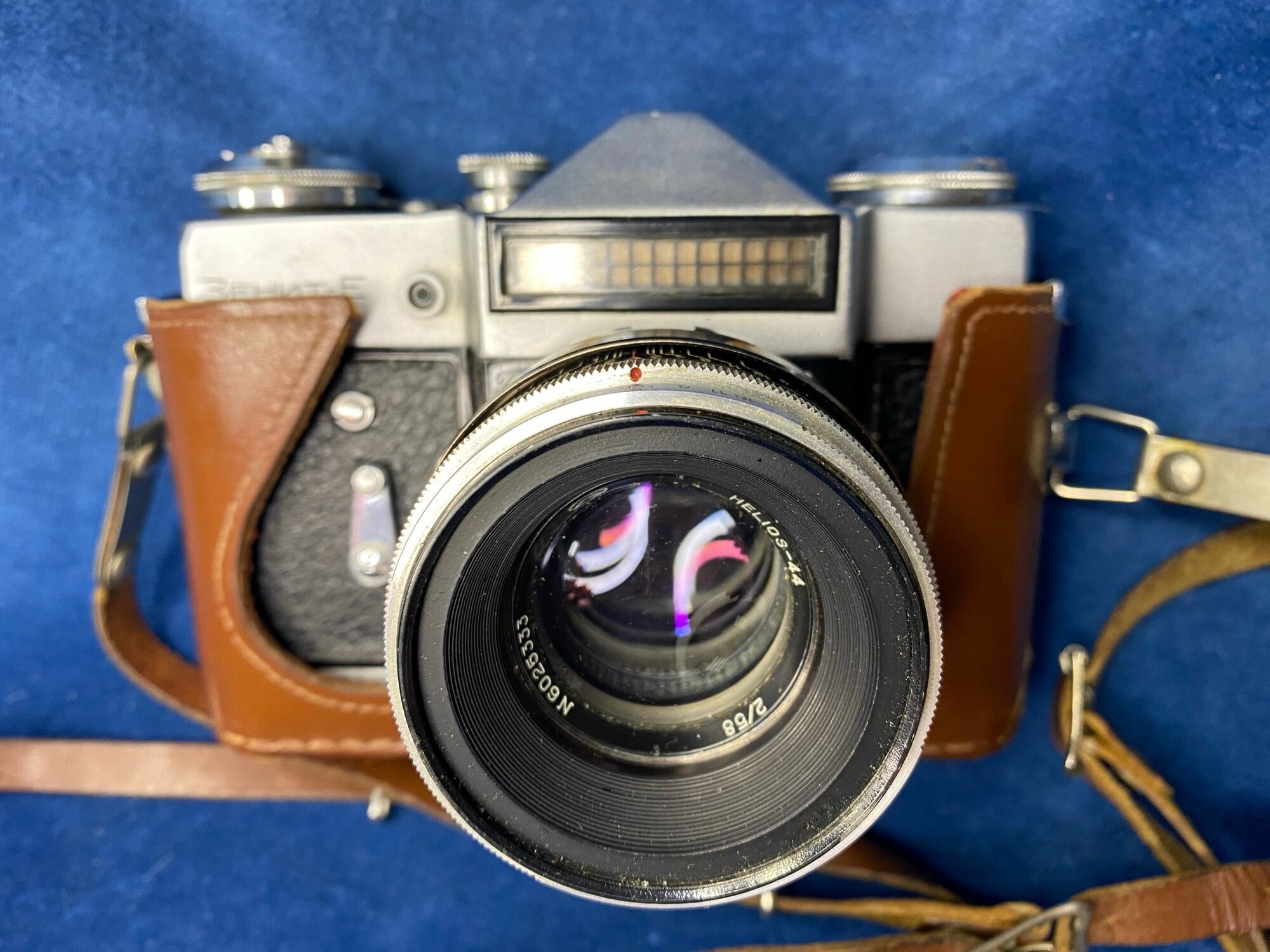 Винтажный советский фотоаппарат Зенит - Е, Гелиус - 44, 2/58, СССР