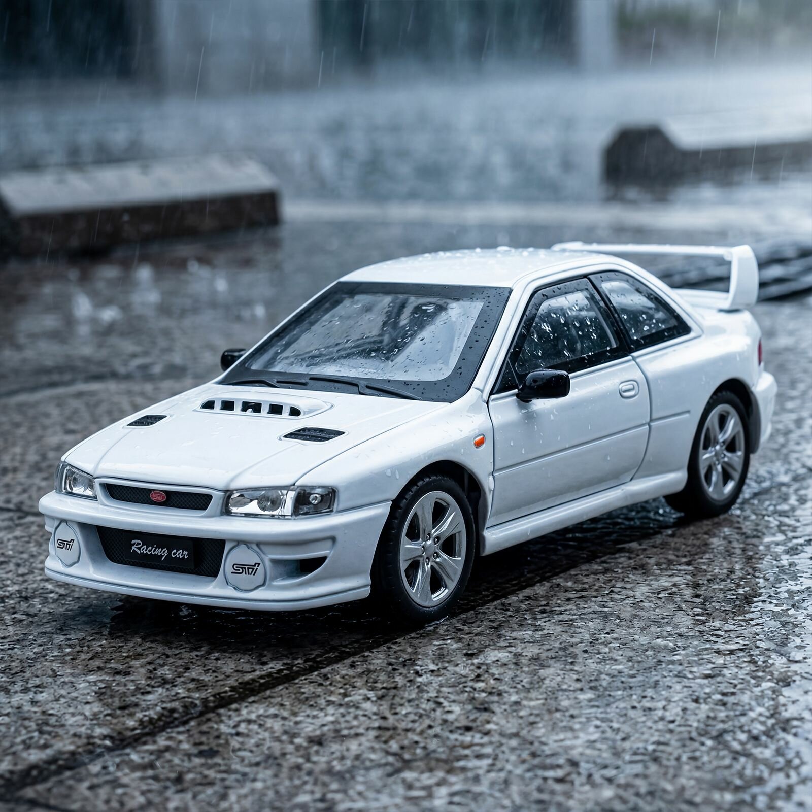 1:24 Subaru Impreza WRX 22B STI GC8 суперкар, Модель из сплава, Детские игрушки, со звуком и светом, Настольные украшения