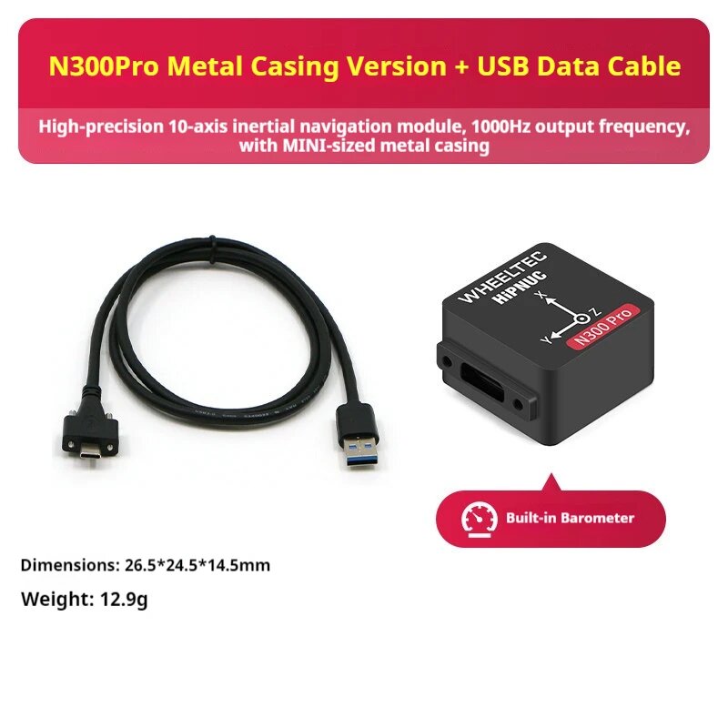 WHEELTEC N100 9-Axis IMU, shell-less, USB, Pin Header
