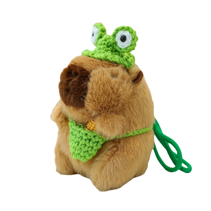 Игрушка унисекс MENGGEGE Капибара с разноцветным шнуром, Corn Capybara, 13 см
