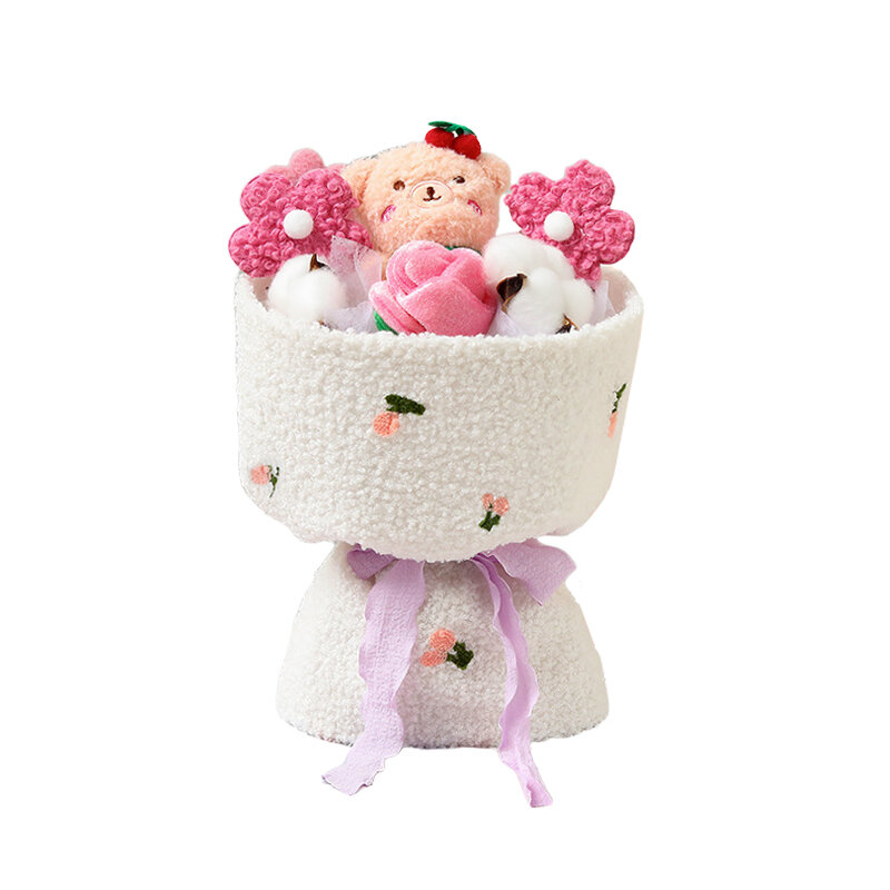 Букет из плюшевых кукол-зайчиков и мишек унисекс DUOMIAOYOU, Light Brown Bear, игрушки из консервированных цветов 1429414605