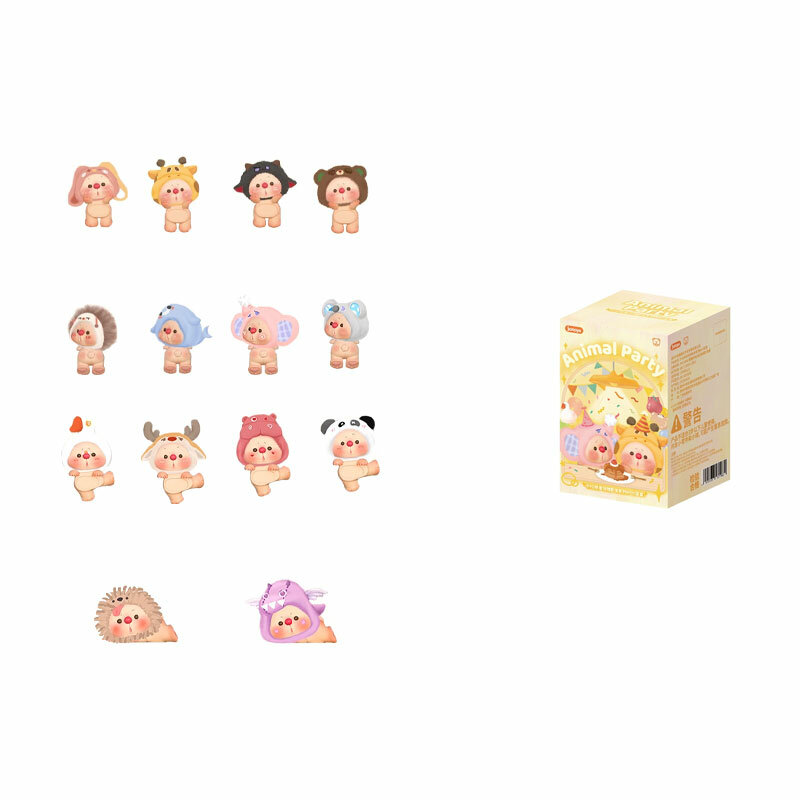 Фигурки-сюрпризы унисекс JIOUCHAOLE OYO Медвежонок "Animal Party", Single Mystery Box (Random Pick)
