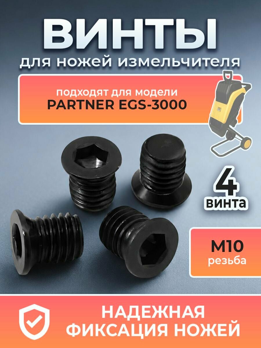 Винты для крепления ножей измельчителя PARTNER P 6107, 4 шт.