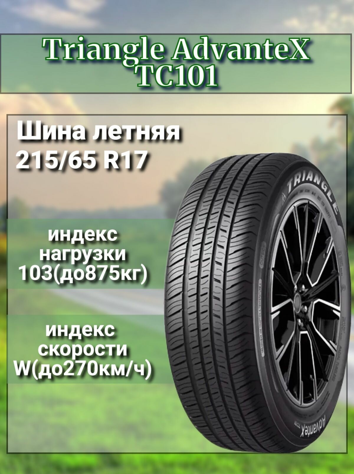 Шина легковая летняя Triangle AdvanteX TC101 215/65 R17 103 W