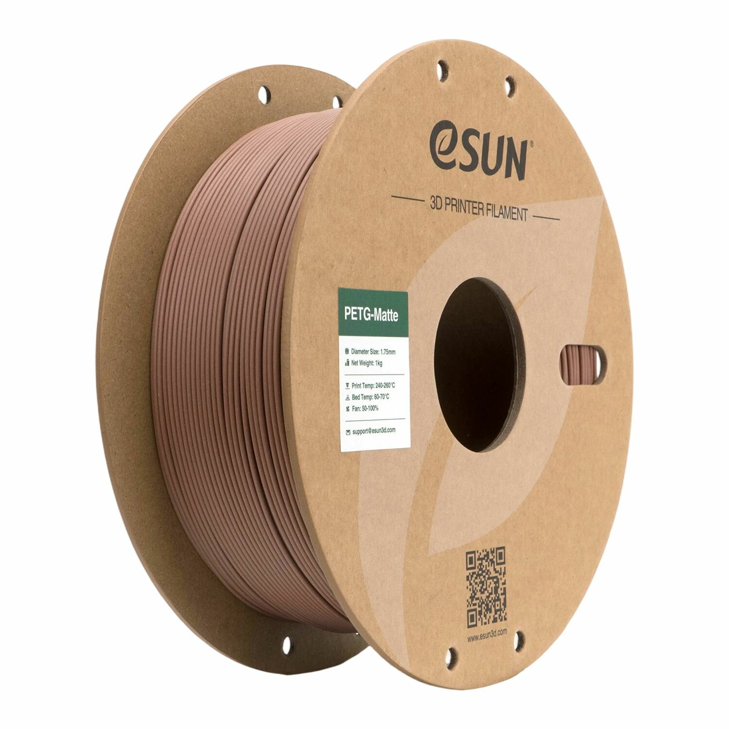 Филамент ESUN PETG-Matte для 3D принтера 1.75 Терракотовый матовый 1 кг.