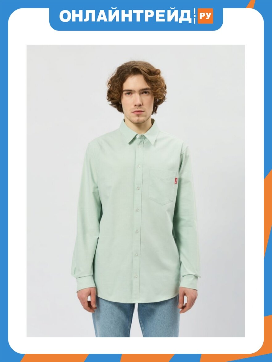 Рубашка Lee Cooper LC-SHIRT-052MSS/MNT мужская, цвет светло-зеленый, размер S