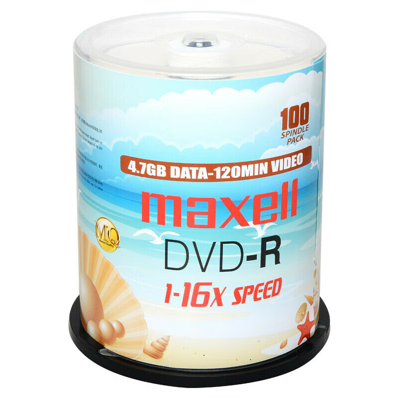 Maxell M2 Series DVD-R диски 16x скорость 4.7 ГБ жемчужно-белый 100 шт Количество：DVD-R 100 шт [Для офиса]