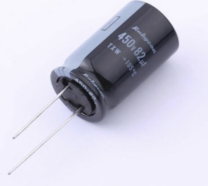 RUBYCON 450TXW82MEFC18X30 конденсатор электролитический 82uF 450V 20%, D18xL30мм, 1шт