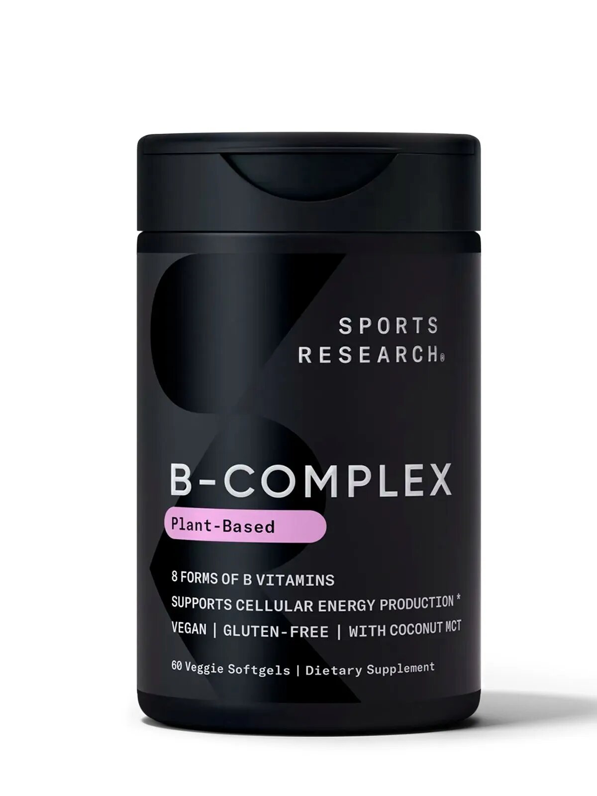 Витамины группы В, Vitamin B-Complex, Sports Research, 60 вегетарианских мягких капсул