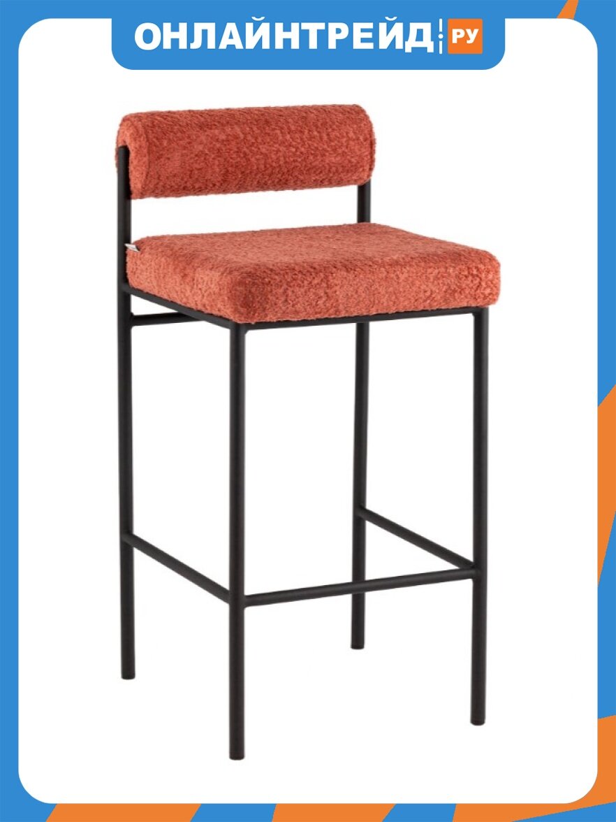 Стул полубарный Stool Group Балла букле коралловый