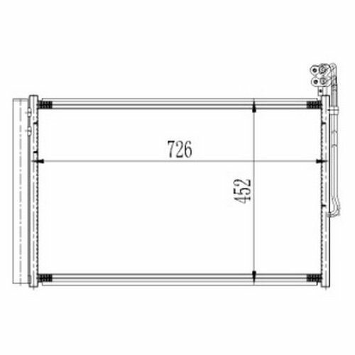 Радиатор кондиционера VW Touareg 3.0 TDI-3.0 TSI-3.6 FSI-4.2 FSI- (паяный) Oris CVW775016