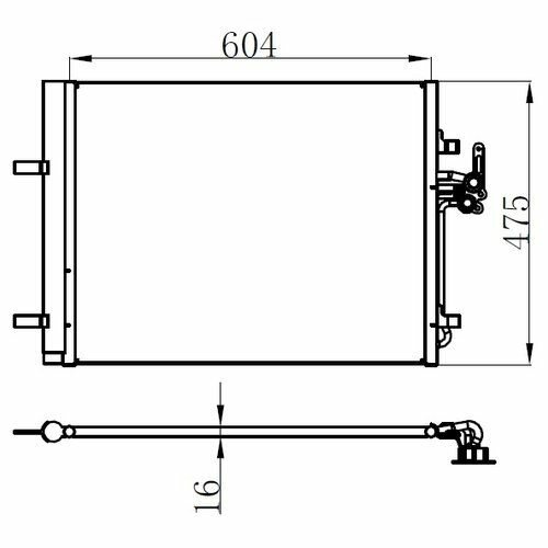 Радиатор кондиционера Volvo S60 10-/ S80 06-/ V70 06-/ XC60 08-/ XC70 (паяный) Oris CVO004016