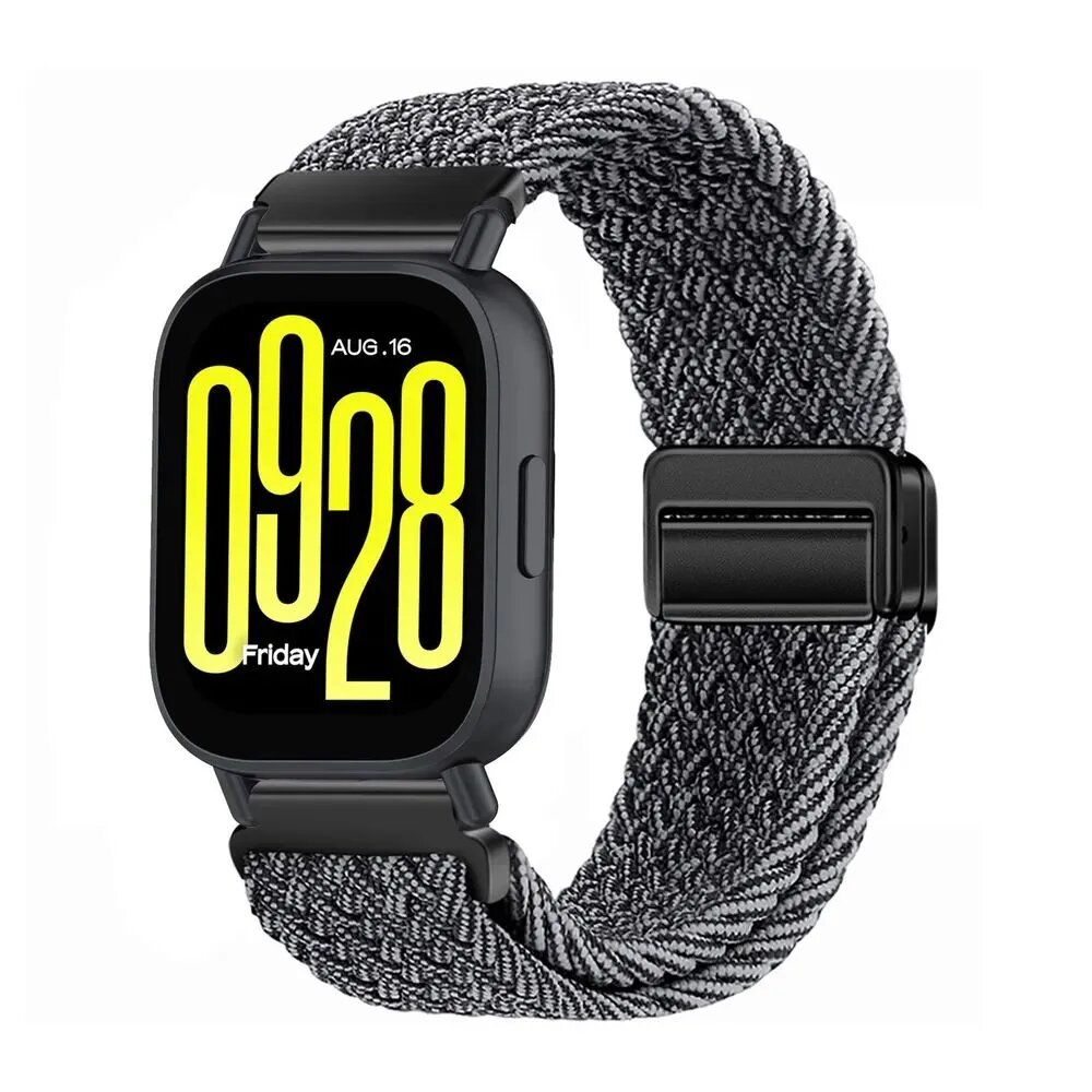 Эластичный тканевый ремешок с магнитной застёжкой для Xiaomi Redmi Watch 5 Active/Redmi Watch 5 Lite, вентилируемая сетка