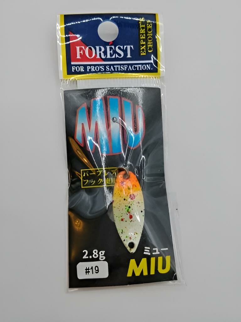 Блесна Forest "MIU", форелевая, одинарный крючок, для ультралайта, 2,8 г