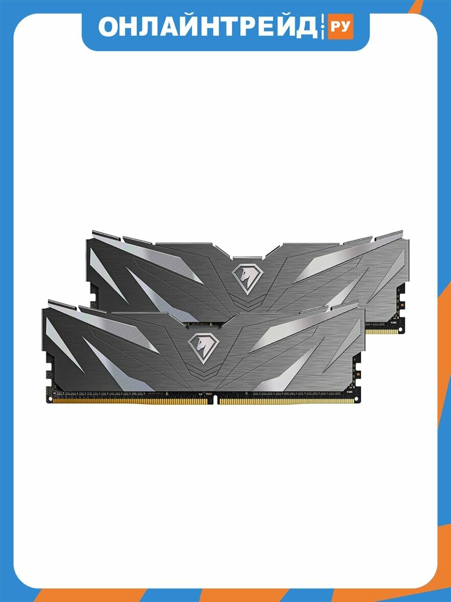 Оперативная память DDR4 Netac Shadow II 16Gb (8Gbx2) 3200Mhz PC25600 C16, Black с радиатором (NTSWD4P32DP-16K)