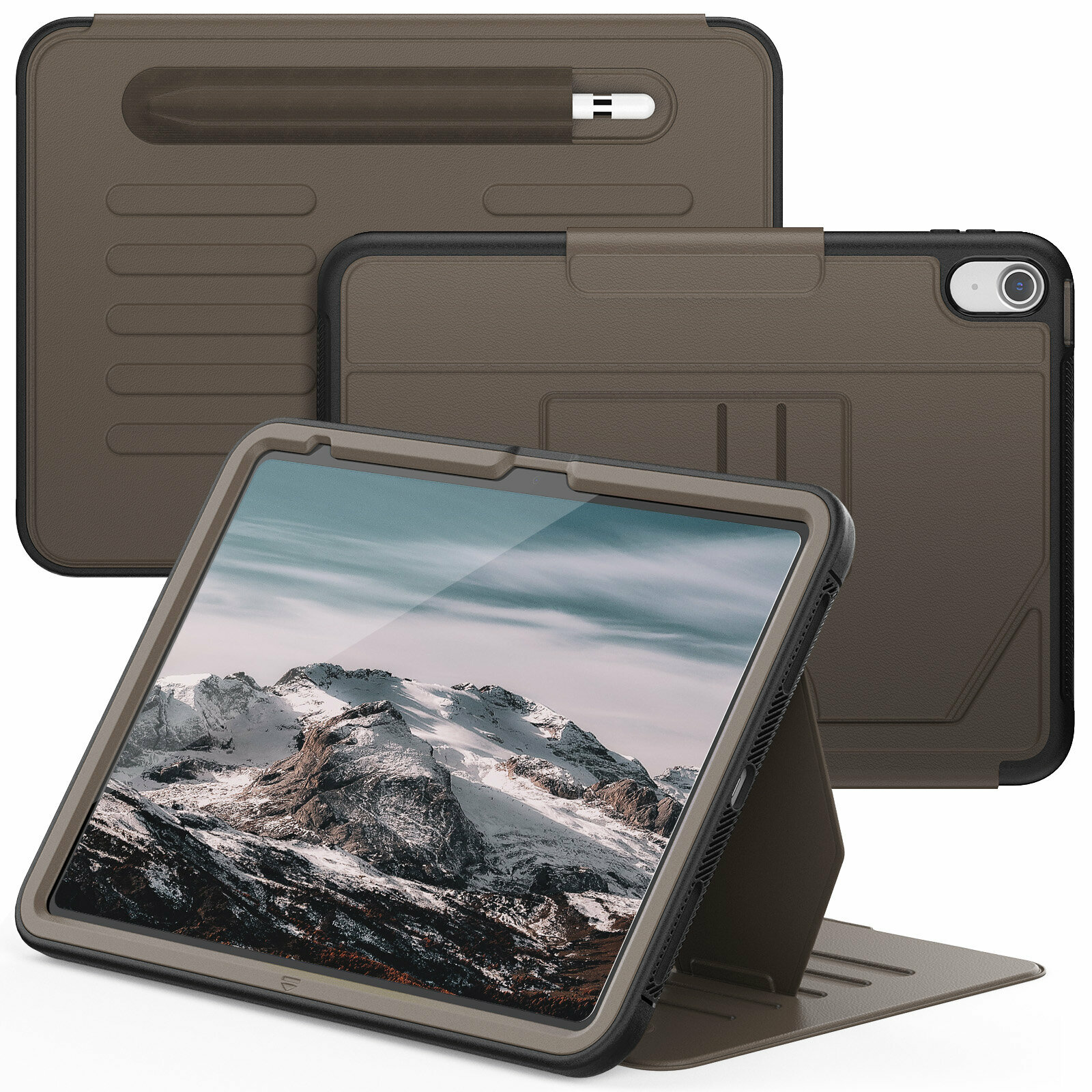 Чехол для Apple iPad 10 10.9(2022), iPad 11(A16,2025) с прорезью для пера и карманом для карт - A2696, A2757, A2777