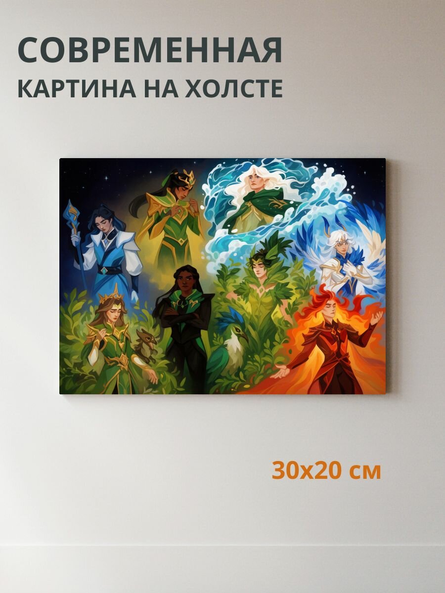 Картина на холсте Теплая абстракция 30x20 см