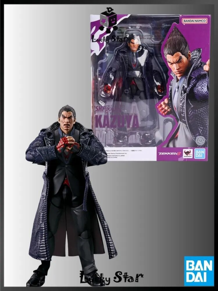(фигурки)Iron Fist BANDAI S.H.F Tekken 8 Series Kazuya Mishima 15cm Genuine