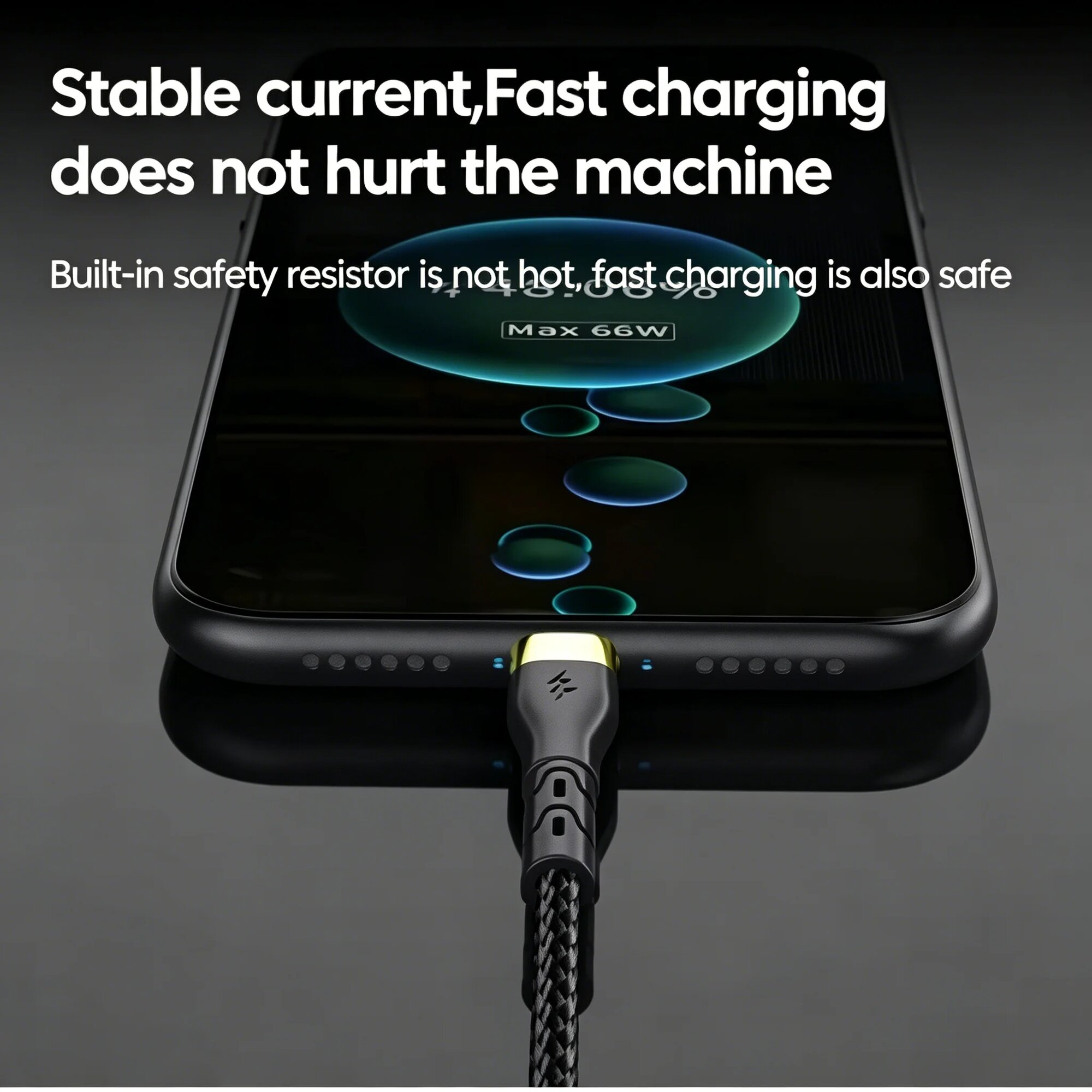 Кабель USB-C - Type-C 120 Вт, 1 м, Silver — фото 1