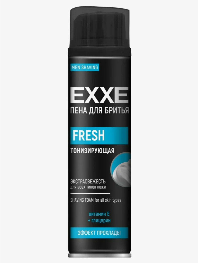 Пена для бритья EXXE Men Тонизирующая, для всех типов кожи 200 мл.