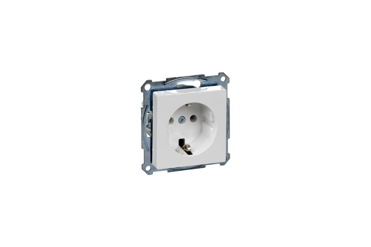 Schneider Electric Merten SM Белый Актив Розетка с/з безвинт. зажим, MTN2301-0325, 2 шт.